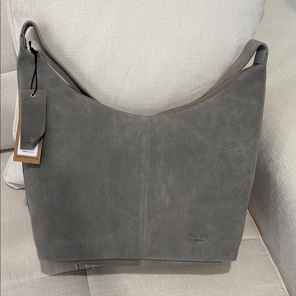 margot | Bags | Nwt Margot Gray Suede Leather Bag | Poshmark